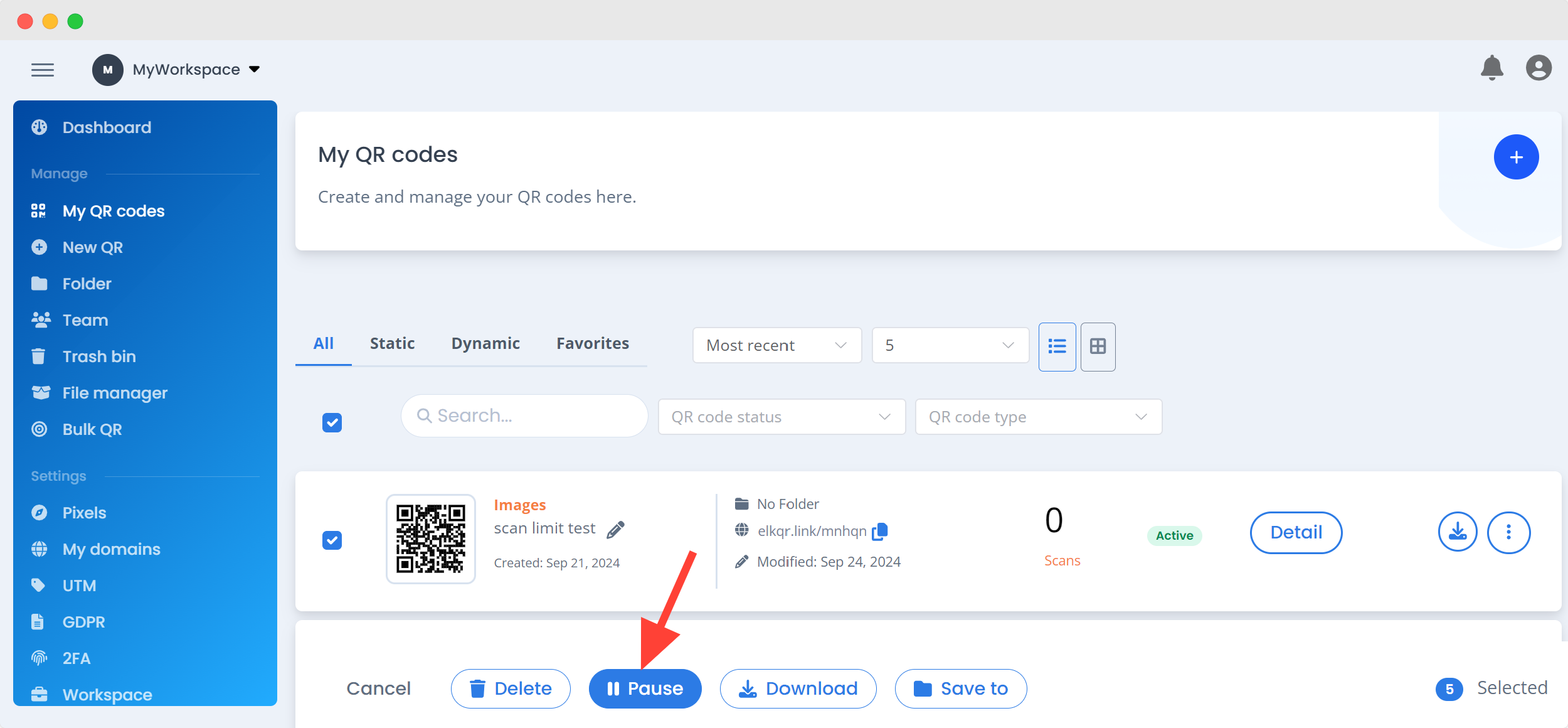How to Use Bulk Actions: Download, Move to Folder, Pause, and Delete | ElkQR